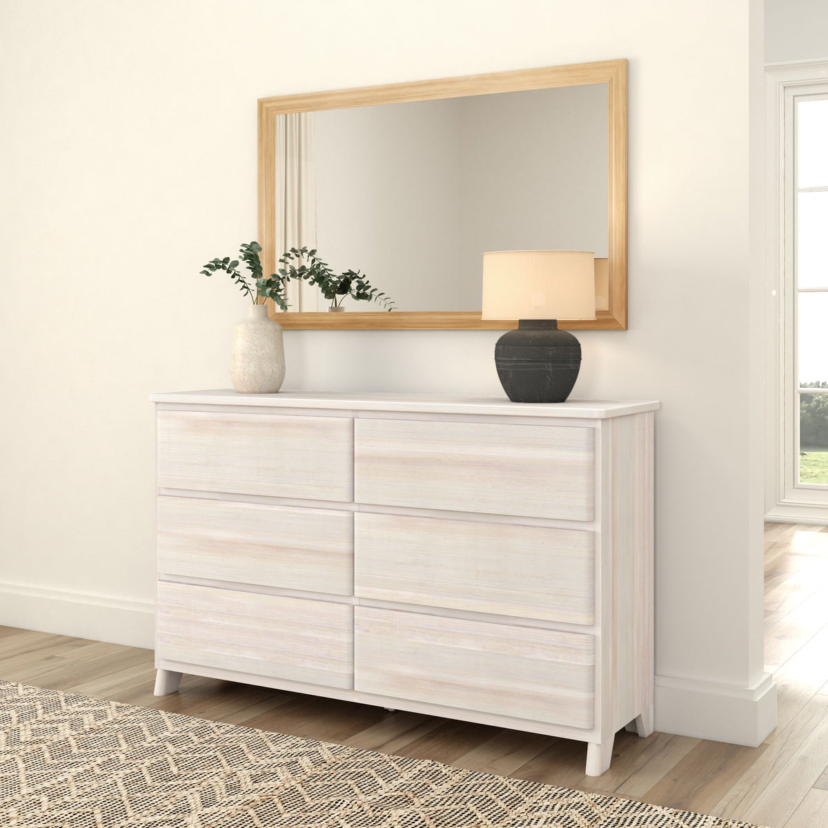 Kepner 6 drawer double dresser white store