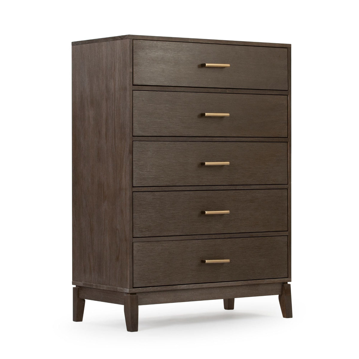 Contemporary 5-Drawer Dresser Chest of Drawers, Tall Modern Dresser for ...