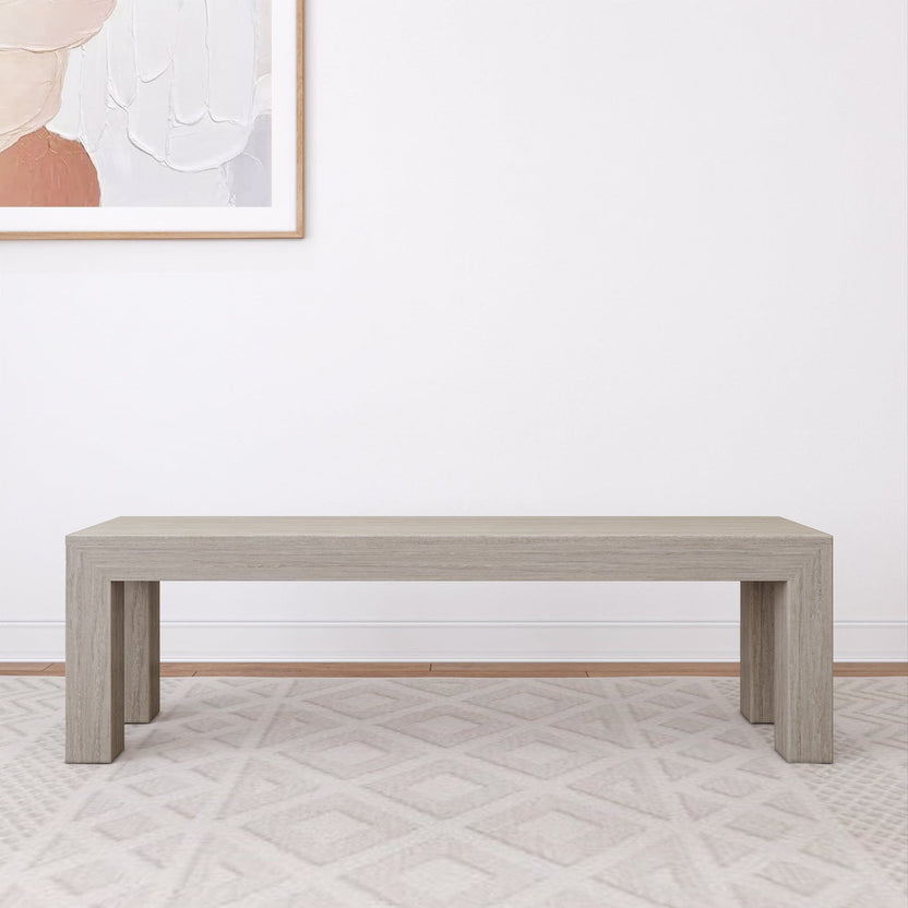 Modern Solid Wood Dining Bench, 60 Inch Kitchen Table Bench for ...
