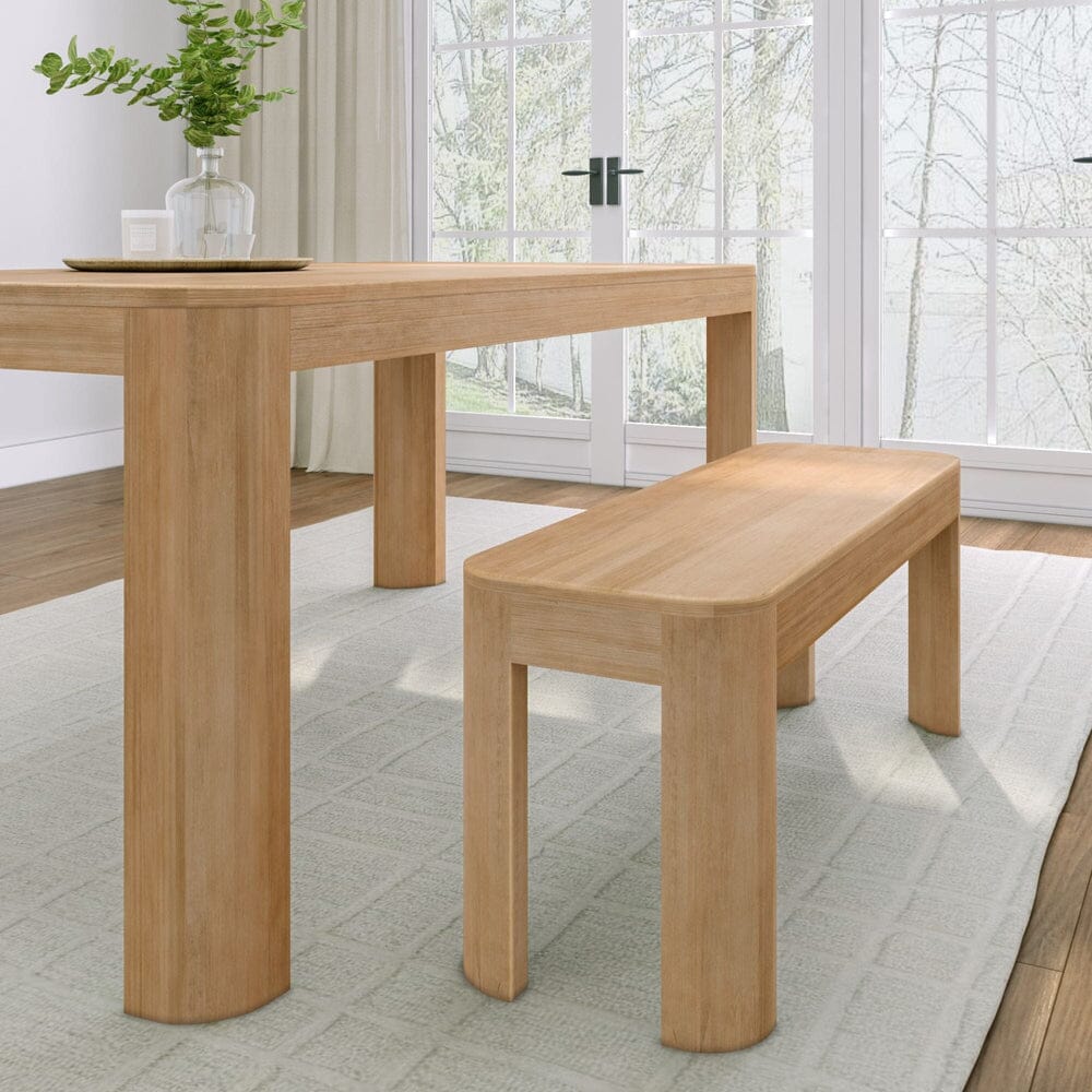 Contour Solid Wood Dining Bench, 46" – Plank+Beam