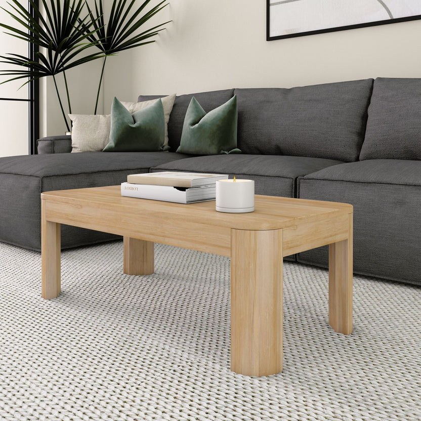 Contour Solid Wood Coffee Table, 40" – Plank+Beam