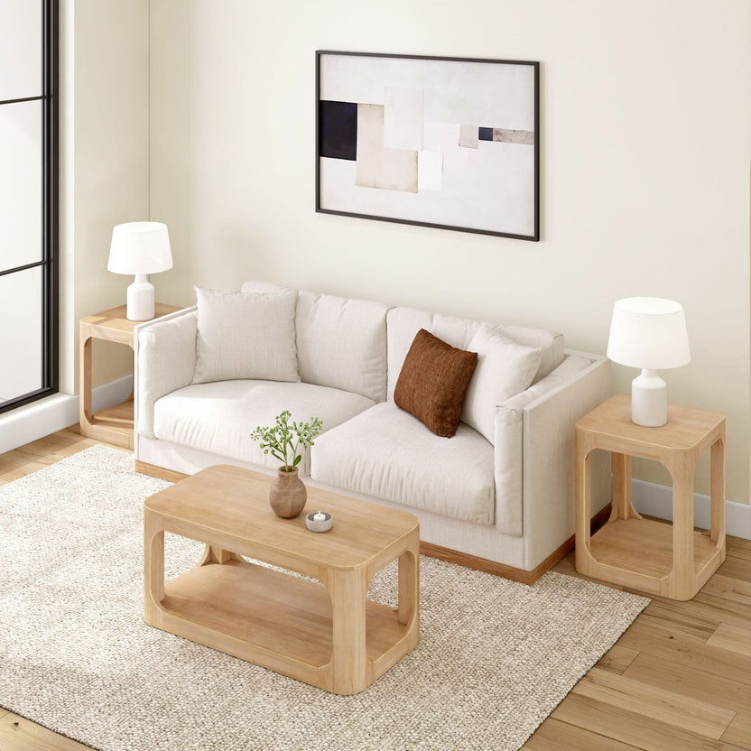 Forma Solid Wood Coffee Table with Shelf, 40" – Plank+Beam