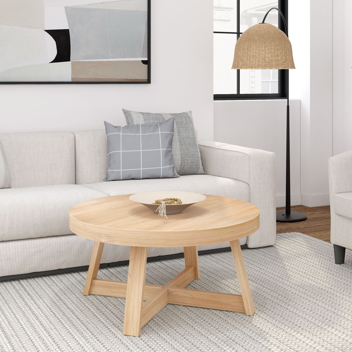 36-Inch Round Wood Coffee Table | Plank+Beam