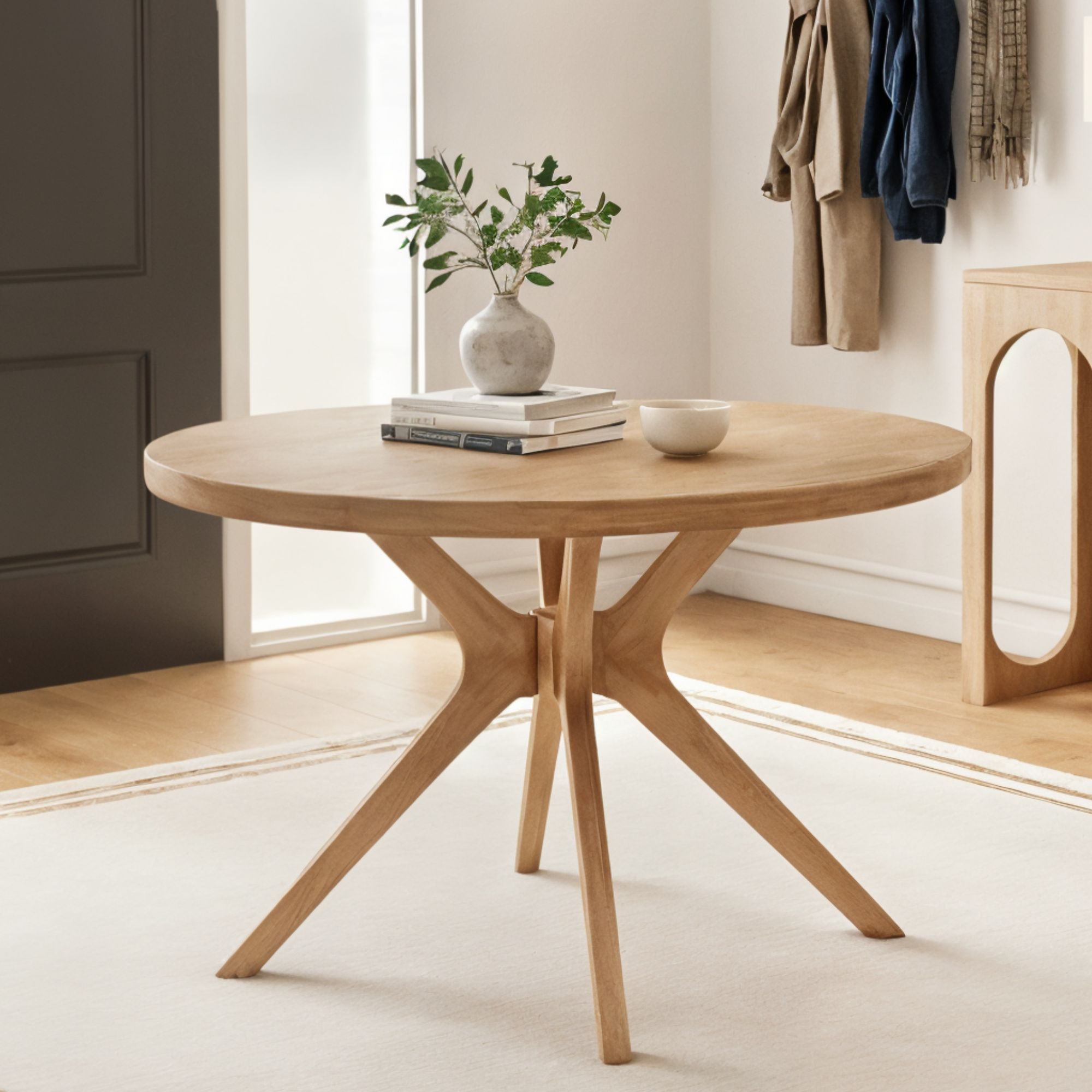 Natural Wood Table Modern Furniture One Piece Natural Wood Live Edge