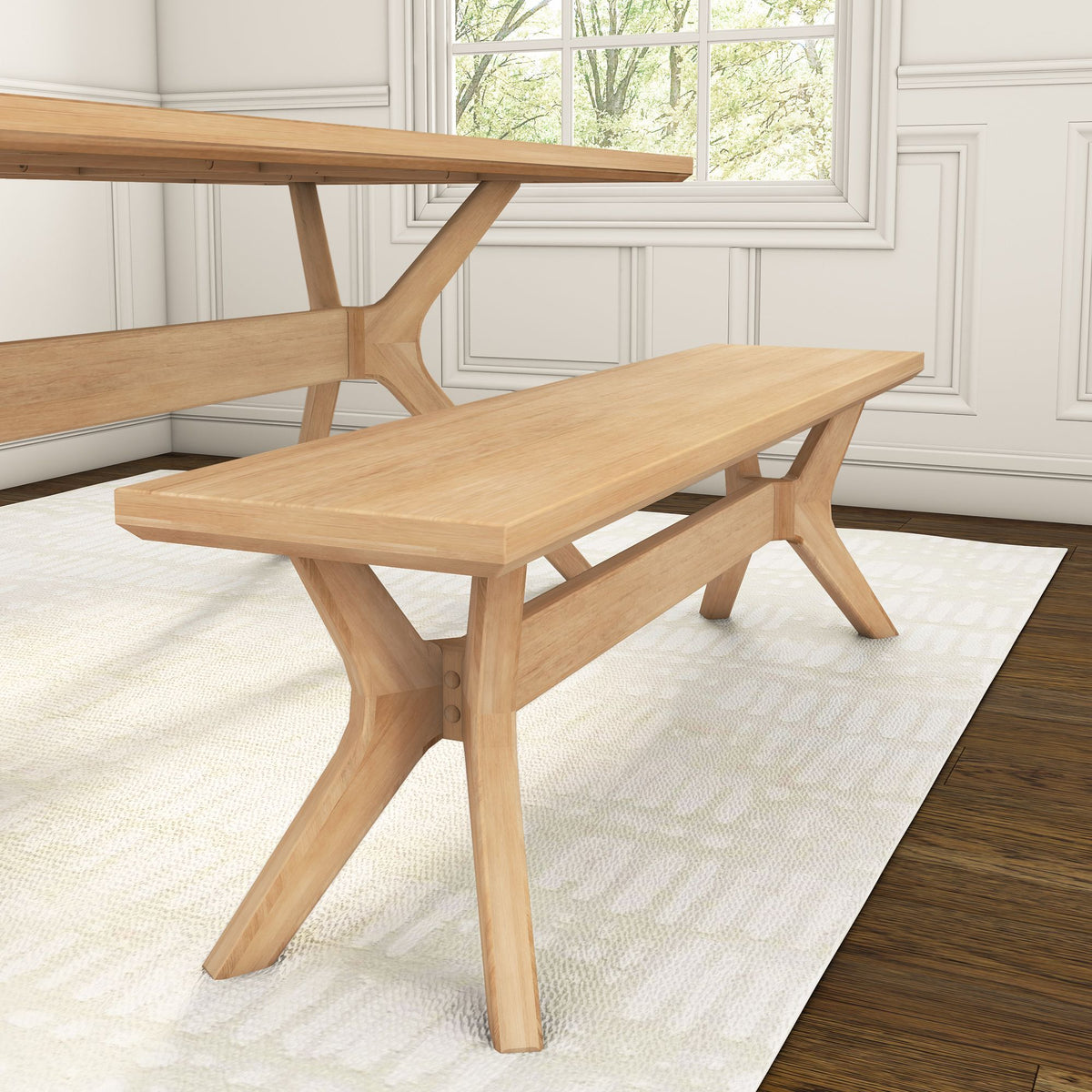 Verso Solid Wood Dining Bench, 60" – Plank+Beam