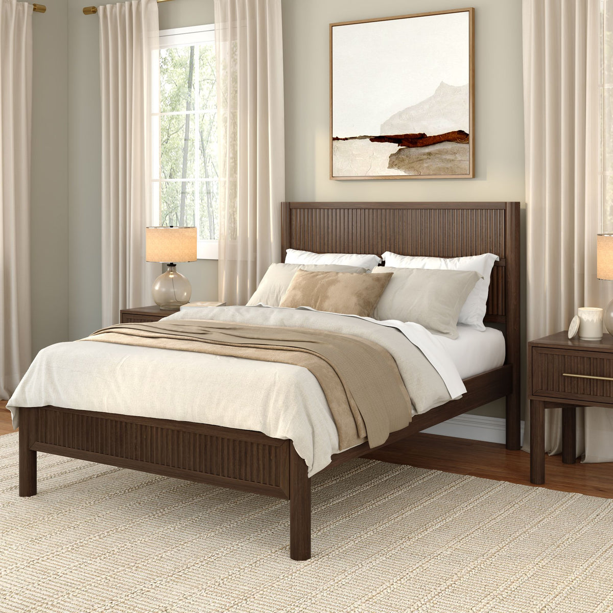 Sera Fluted Full Bed – Plank+Beam