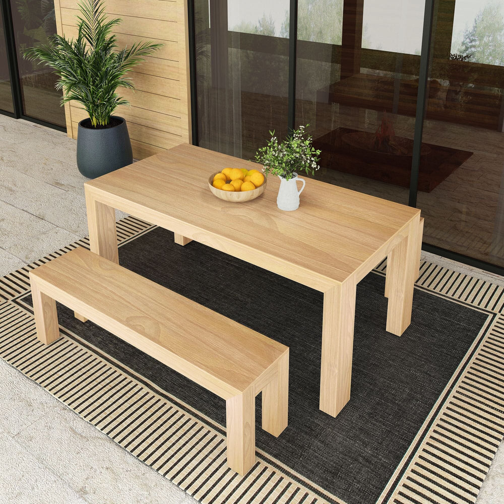 Modern Outdoor Solid Wood Bench – Plank+Beam