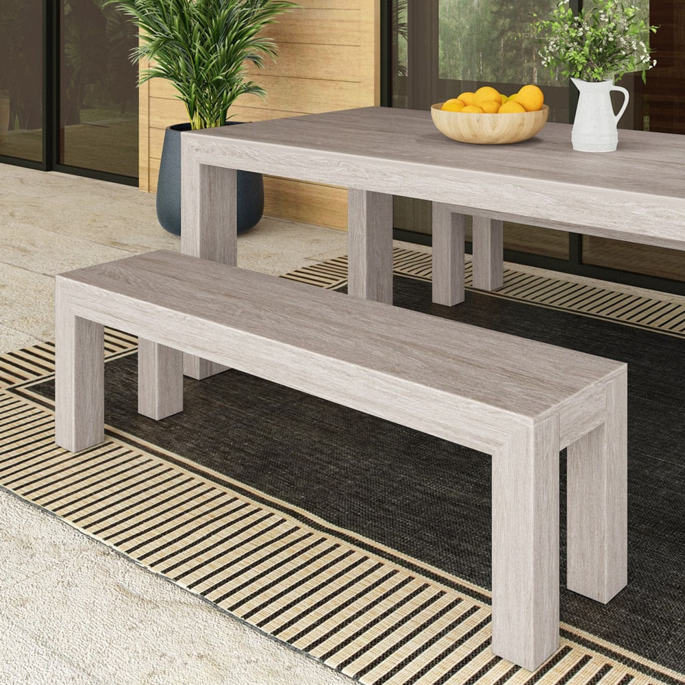 Modern Outdoor Solid Wood Bench – Plank+Beam