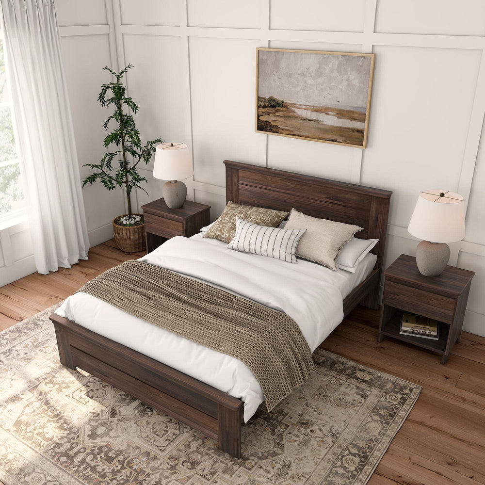 Rustic Queen Size Bed Frame with Headboard – Plank+Beam