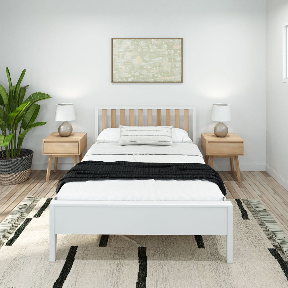 Modern Full Bed Frame with Headboard – Plank+Beam
